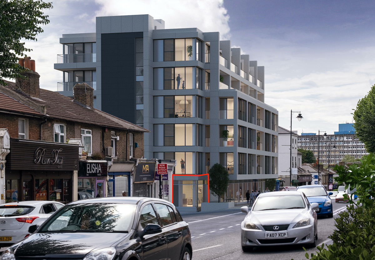 Cafe To-Let in Hanwell, Ealing. New Built | Shell & Core | 868 Sq. Ft